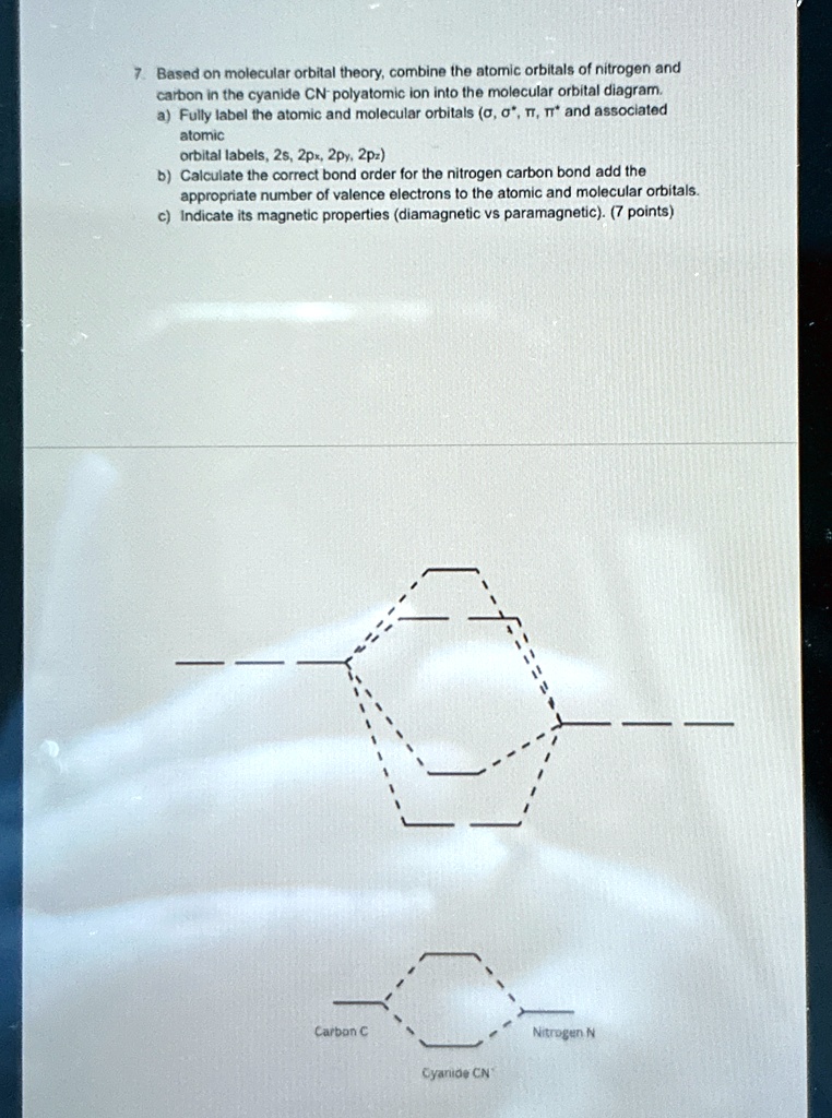 7 based on molecular orbital theory combine the atomic orbitals of ...