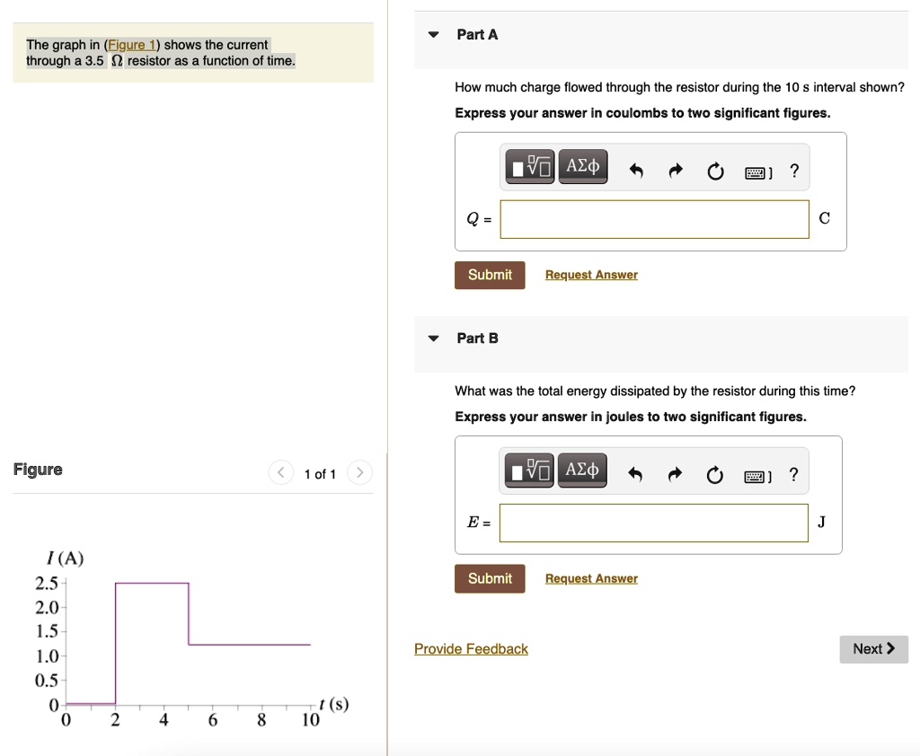SOLVED: Part A The graph in (Figure 1) shows the current through a 3.5 ...