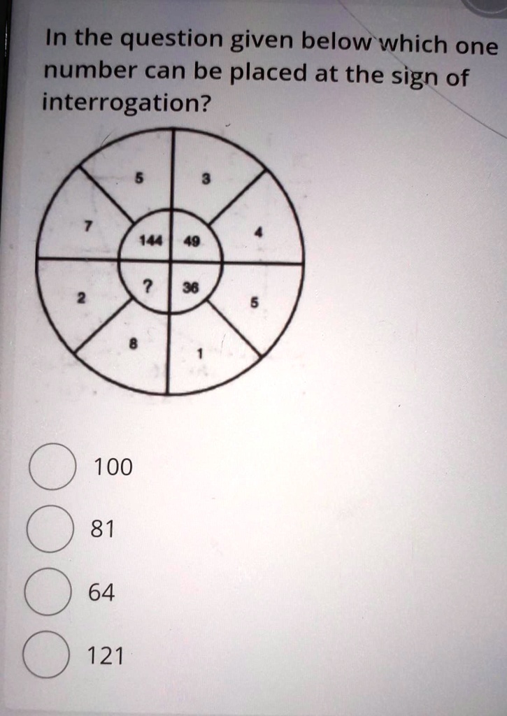SOLVED: 'in each question given below which one number cqn be placed at ... SOLVED: 'in each question given below which one number cqn be placed at ...