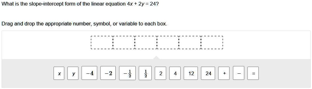 SOLVED: Help please, due today :) What is the slope-intercept form of ...