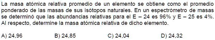 SOLVED: por favor ayudaa doy coronitaa La masa atómica relativa ...
