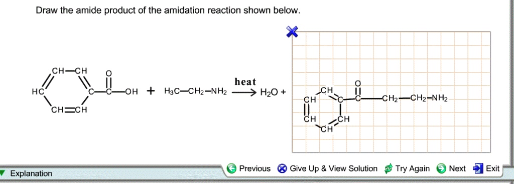 SOLVED:Draw the amide product of the amidation reaction shown below. CH ...
