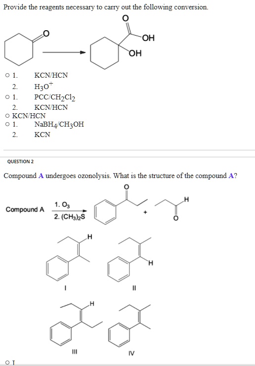 provide the reagents necessary catry out the following conversion oh oh ...