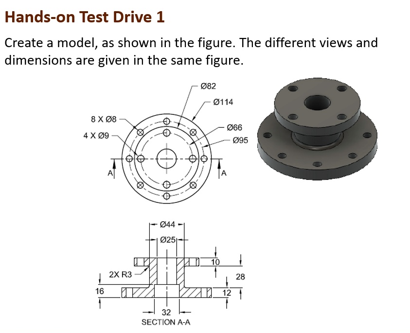 Hands-on Test Drive 1 Create a model, as shown in the figure. The ...