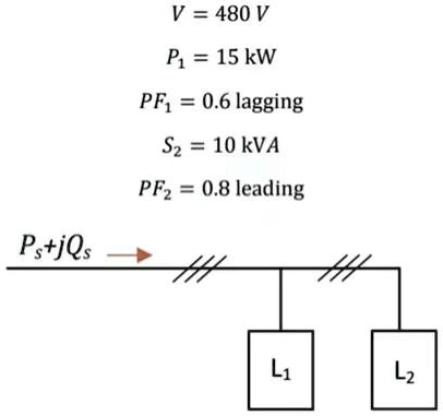 SOLVED: In the circuit above, the three-phase system supplies two three ...