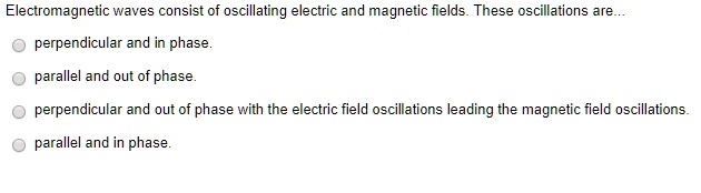 Electromagnetic waves consist of oscillating electric and magnetic ...