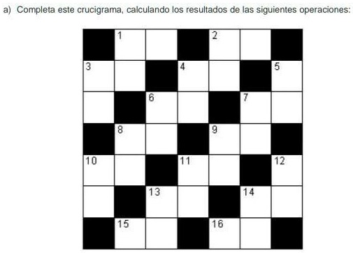 SOLVED: necesito ayuda para hacer este crucigrama de matemática lo paso ... SOLVED: necesito ayuda para hacer este crucigrama de matemática lo paso ...