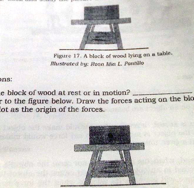 SOLVED: 1.) Is the block of wood at rest or in motion? 2.) Refer to the ...