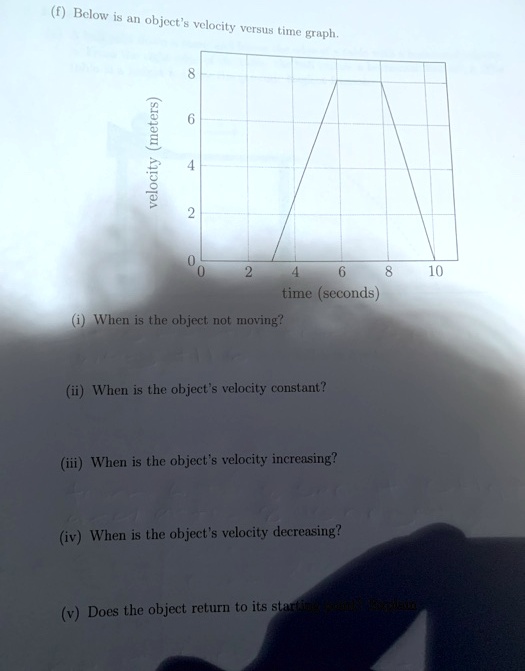 SOLVED:object'& velocity versus time graph; 1 [ time (seconds) When is ...