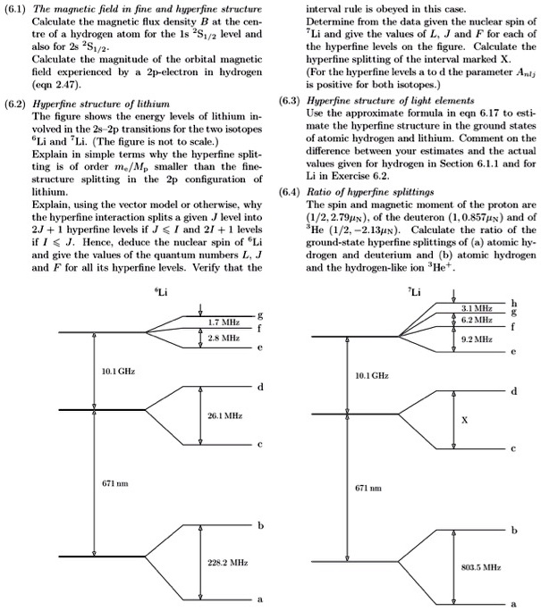 question 62 61 the magnetic ficld in fine and hyperfine structure calculate the magnetic flux ...