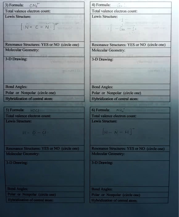 SOLVED: ' Formula: Total valence electron count: Lewis Structure ...