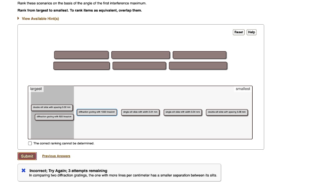 Rank these scenarios on the basis of the angle of the first ...
