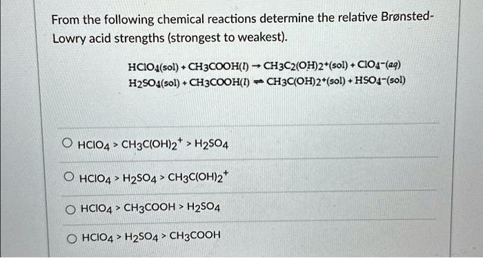 SOLVED: From the following chemical reactions, determine the relative ...