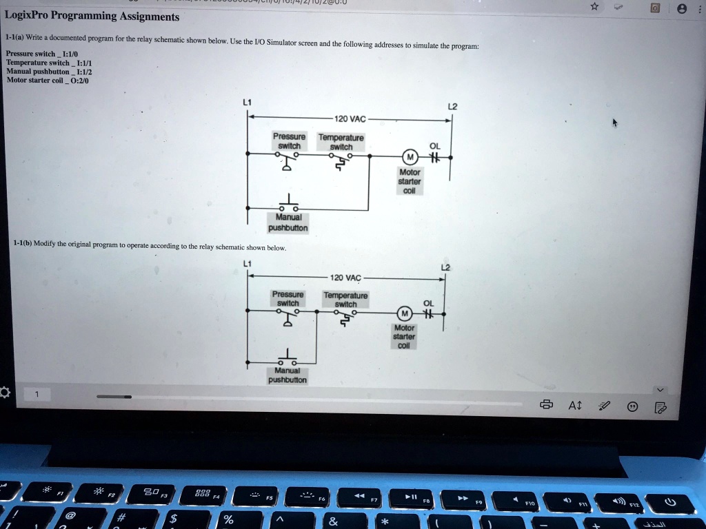 LogixPro Programming Assignments 1-1(a) Write a documented program for ...
