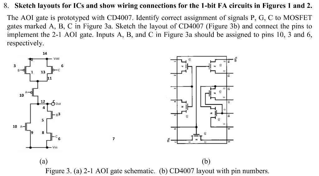 how to do the ic layout of 1 bit full adder with 2 1 aoi gate and ...
