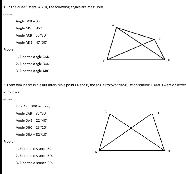 SOLVED: In the quadrilatera ABCD , the following angles are measured ... SOLVED: In the quadrilatera ABCD , the following angles are measured ...