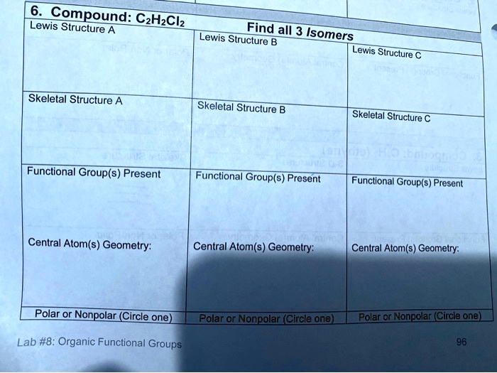 SOLVED: Compound: Czach Lewis Structure Find all 3 Lewis Structures ...