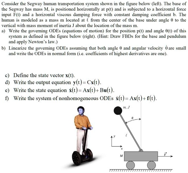 SOLVED: Consider the Segway human transportation system shown in the ...