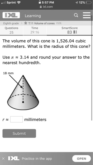 [GET ANSWER] sprint 557 pm ixlcom 12 learning eighth grade questions ...