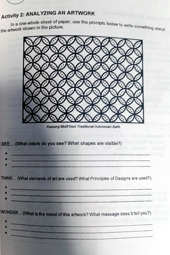 SOLVED: The Southeast Activity 2: ANALYZING AN ARTWORK In a one-whole ...