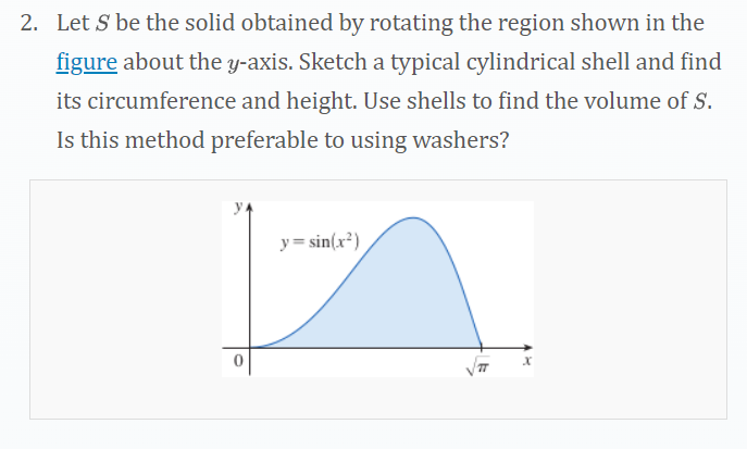 let s be the solid obtained by rotating the region shown in the figure ...