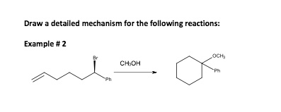 SOLVED: Draw detailed mechanism for the following reactions: Example # 2 cAch