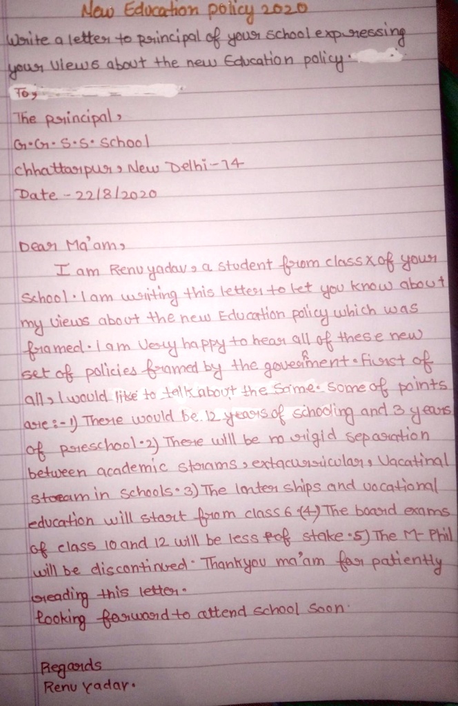 Letter To School Format