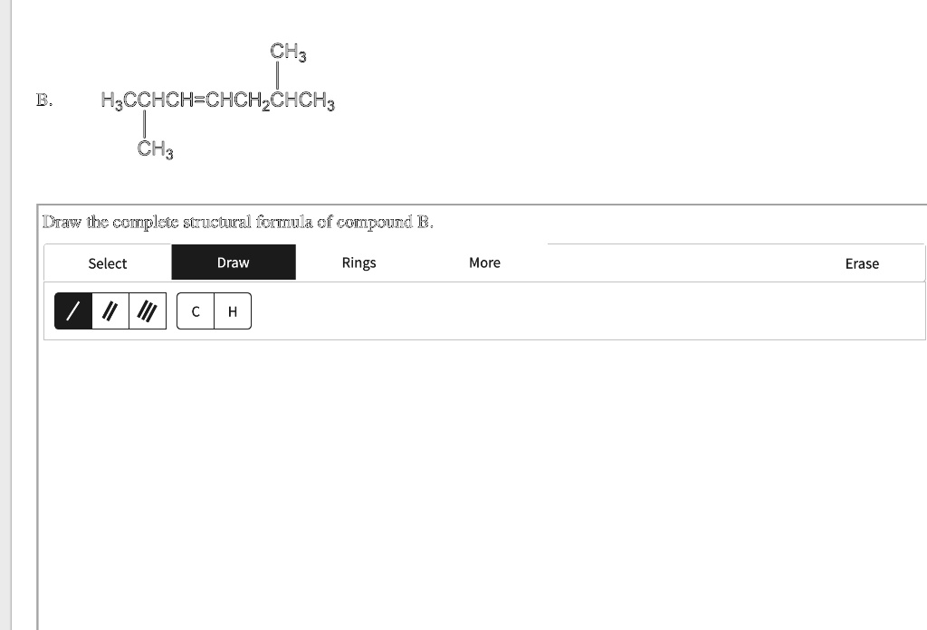 SOLVED: FCCHCH-CHCH C-CH: Draw the complex structural formula of ...
