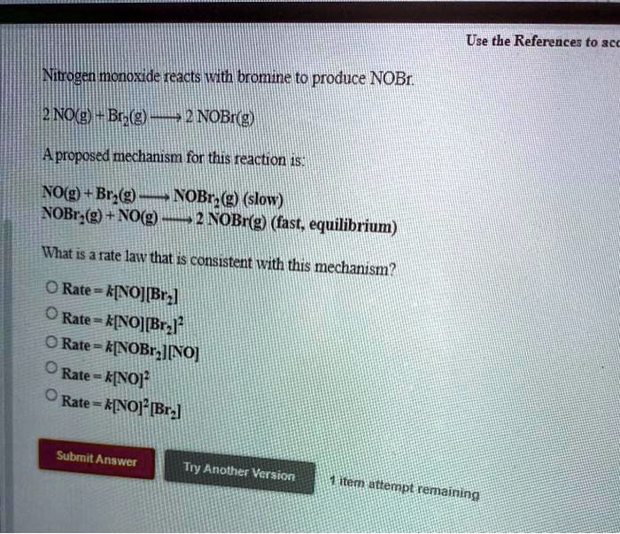 SOLVED: Use the References to aCC Hvirogen monoxide reacts With bromine ...