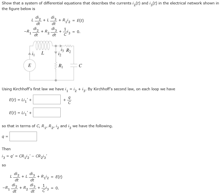 show that a system of differential equations that describes the ...