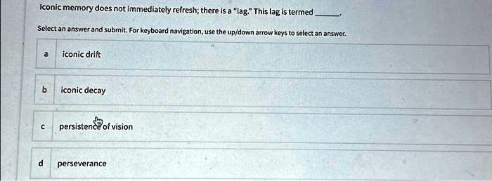 texts iconic memory does not immediately refresh there is a lag this ...