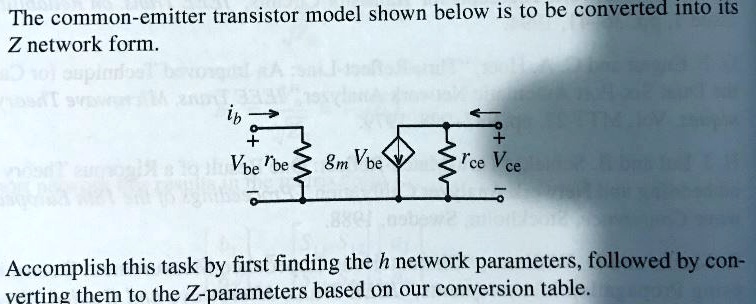 The common-emitter transistor model shown below is to be converted into ...