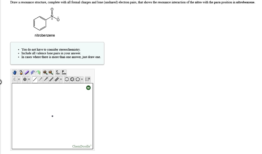 SOLVED:Draw Iczonance structure , complete Witb , all foral charges and ...