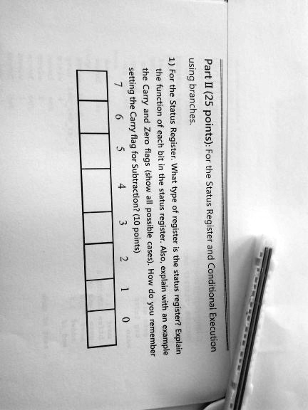 SOLVED: Using branches. Setting the Carry flag for Subtraction? (10 ...