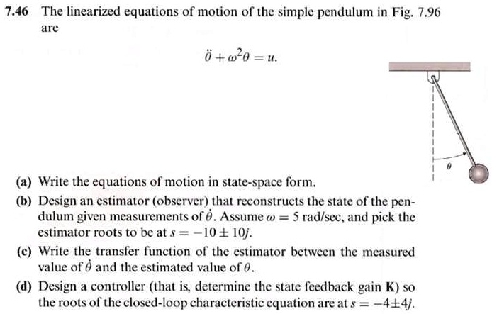 VIDEO solution: 7.46 The linearized equations of motion of the simple ...
