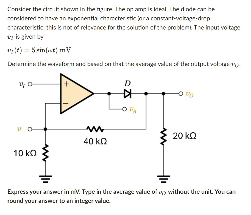 Consider the circuit shown in the figure. The op amp is ideal. The ...