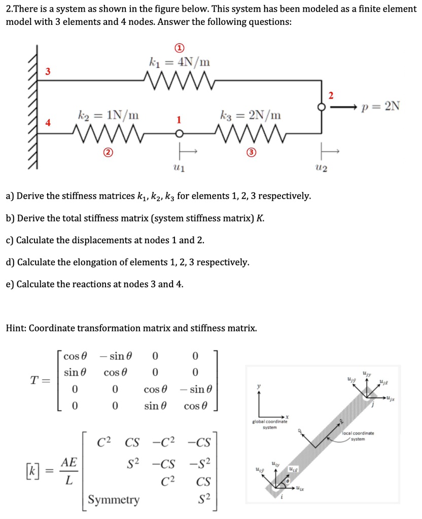2.There is a system as shown in the figure below. This system has been modeled as a finite ...