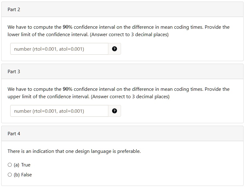 SOLVED: We have to compute the 90% confidence interval on the ...