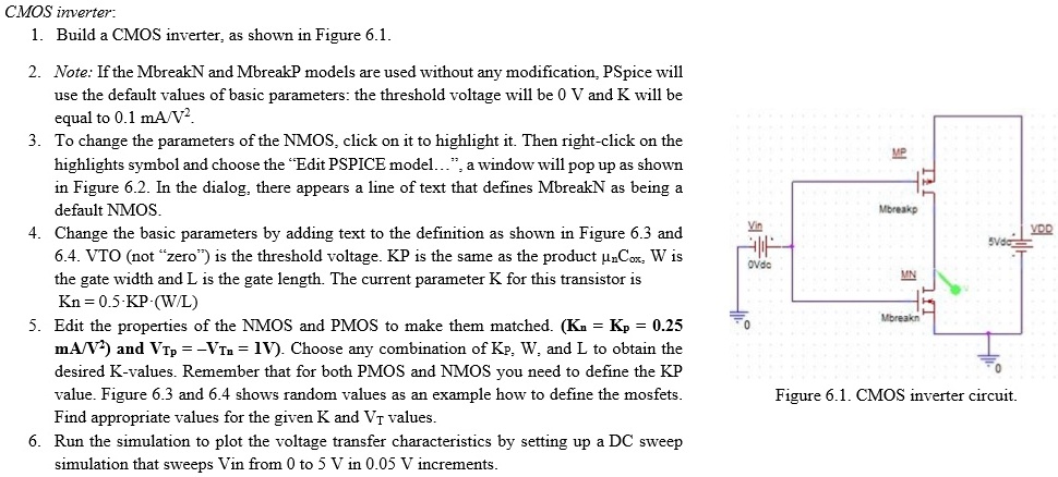 must use pspice show all steps cmos inverter 1build a cmos inverteras ...
