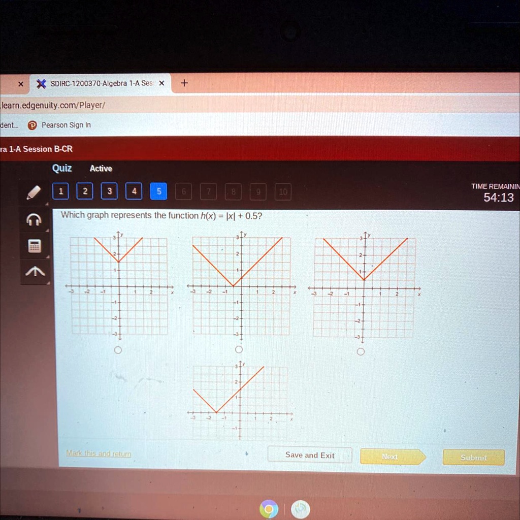SOLVED Which Graph Represents The Function H x x 0 5 SDIRC