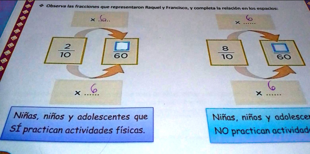 SOLVED: Observa las Fracciones que Representaron Raquel y Francisco y ... SOLVED: Observa las Fracciones que Representaron Raquel y Francisco y ...