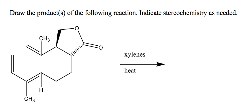SOLVED: Draw the product(s) of the following reaction. Indicate ...