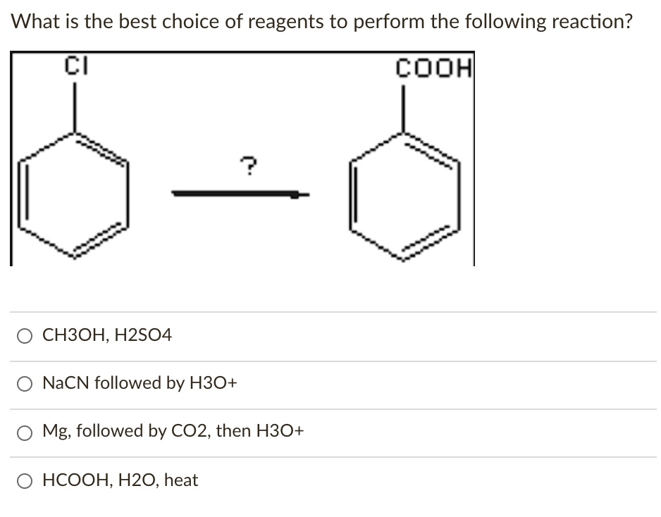 SOLVED:What is the best choice of reagents to perform the following ...
