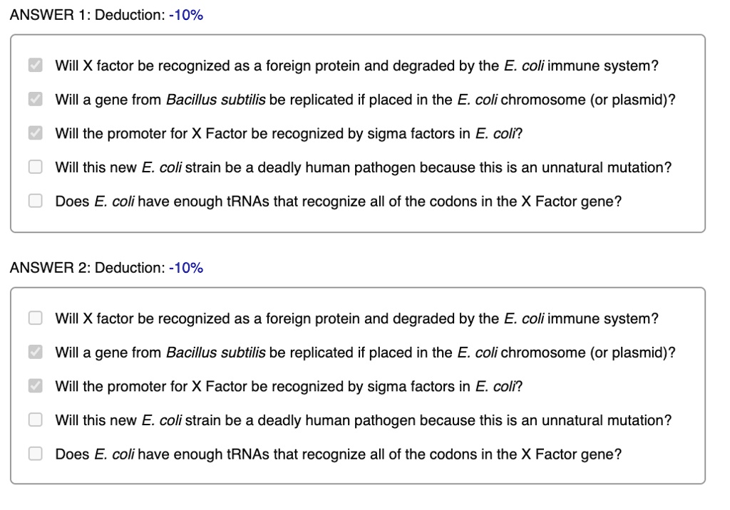 SOLVED:ANSWER 13 Deduction: 10% Will X factor be recognized as a ...