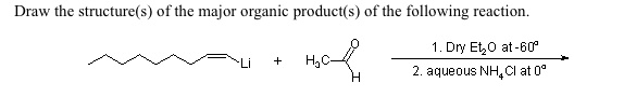SOLVED: Draw the structure(s) of the major organic product(s) of the ...