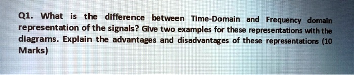 SOLVED: What is the difference between Time-Domain and Frequency-Domain ...
