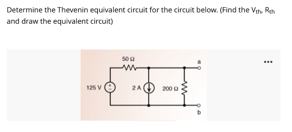 SOLVED:Determine the Thevenin equivalent circuit for the circuit below ...