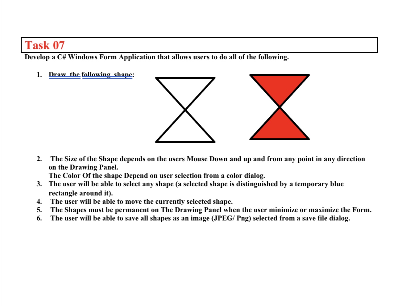 Solved Task 07 Develop A C Windows Form Application That Allows Users To Do All Of The