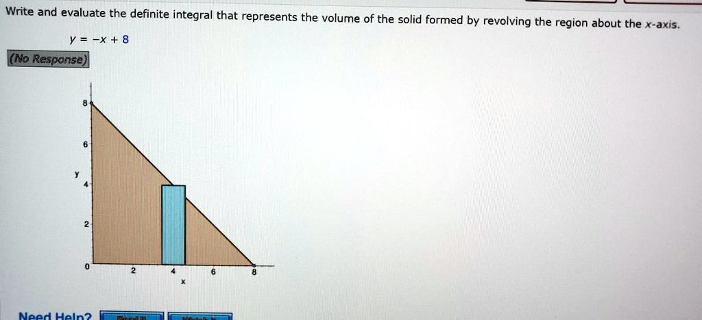 SOLVED: Write and evaluate the definite integral that represents the ...