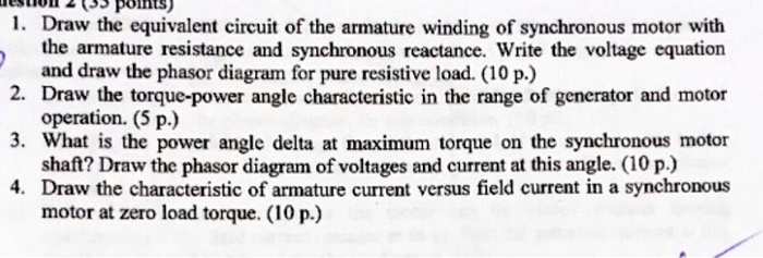 SOLVED: 1. Draw the equivalent circuit of the armature winding of a ...